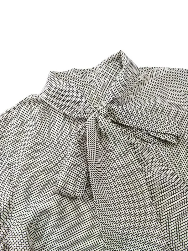 LESS Polka Dot Pussy-bow Shirt