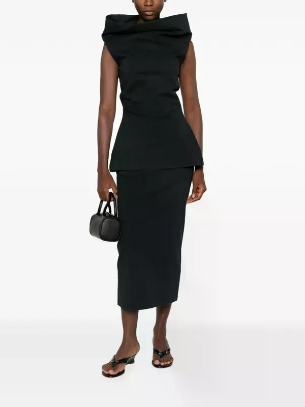 Issey Miyake Asymmetric-neck Top