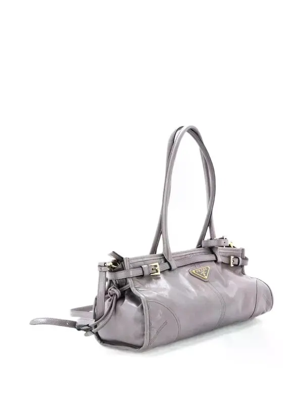 Prada Bonnie Vitello Shine Medium Crossbody Bag - Grey