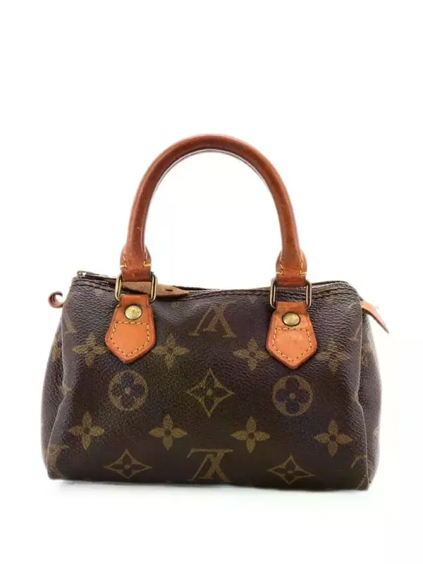LOUIS VUITTON Speedy Mini Hl Handbag Monogram Canvas Satchel