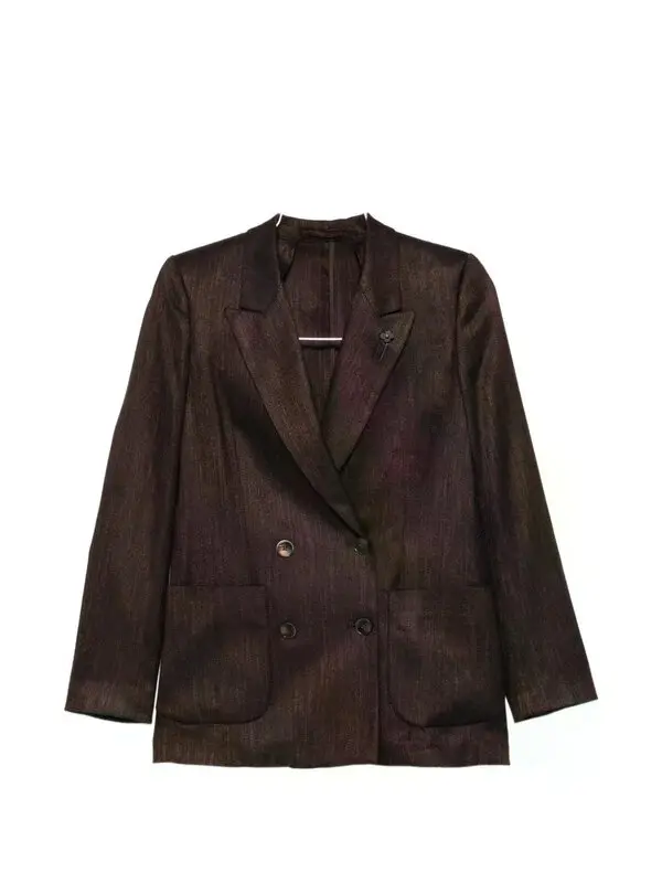 LARDINI Double-breasted Peaked-lapel Blazer