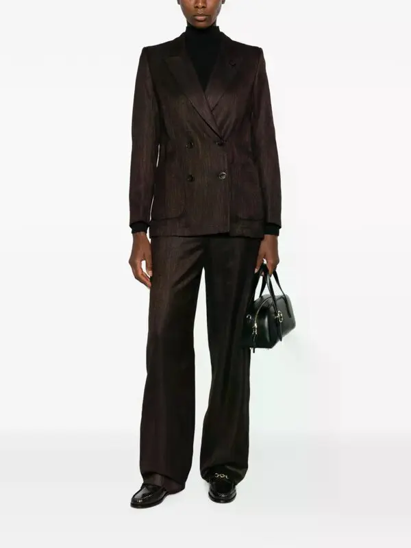 LARDINI Double-breasted Peaked-lapel Blazer