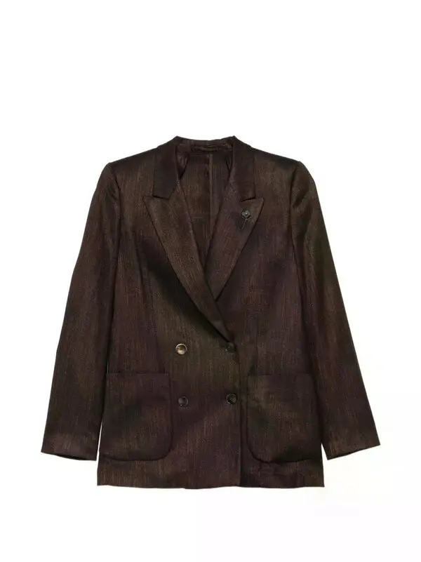 LARDINI Double-breasted Peaked-lapel Blazer