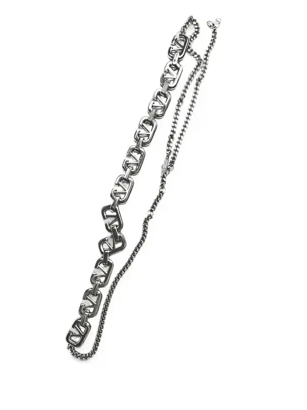 Valentino Garavani Vlogo Signature Belt - Silver