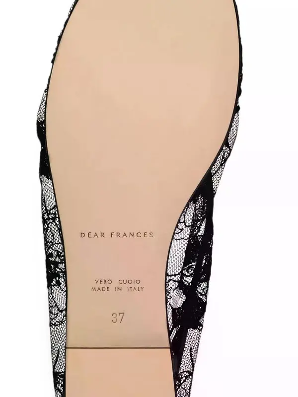 Dear Frances Floral-lace Ballet Flats