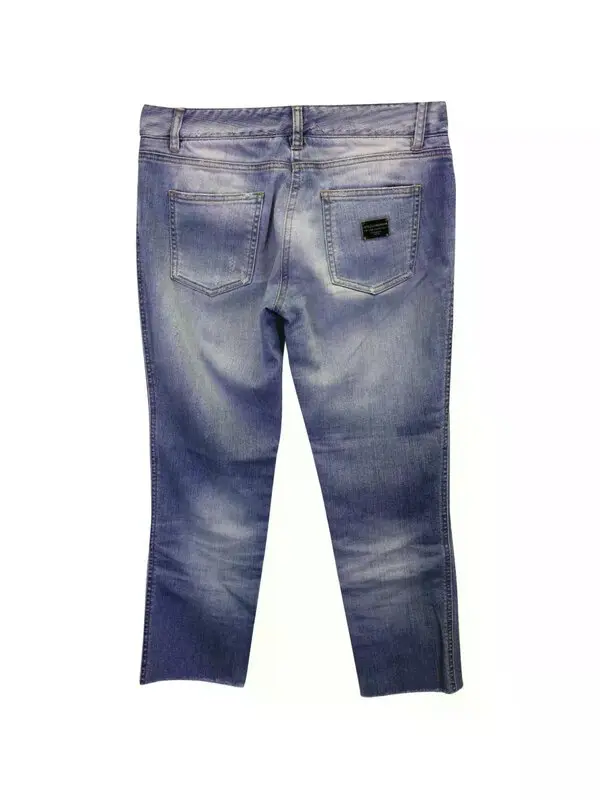 Dolce & Gabbana Distressed Raw-edge Jeans