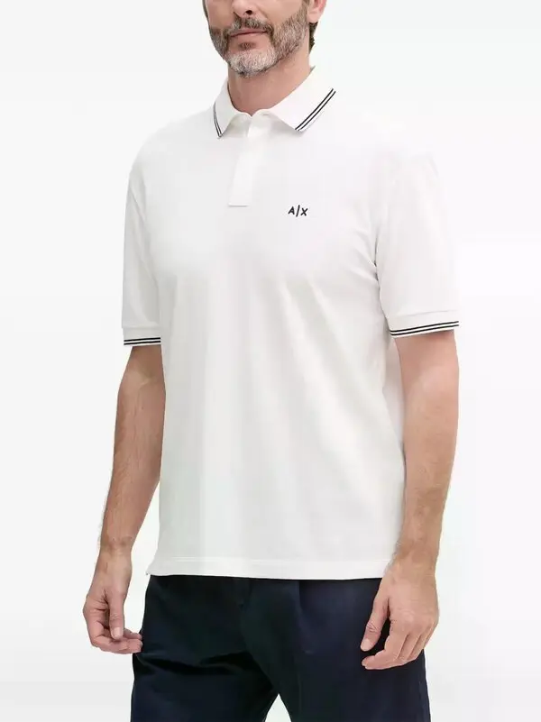 Armani Exchange Regular Fit Polo Shirt In Stretch Cotton Piqu