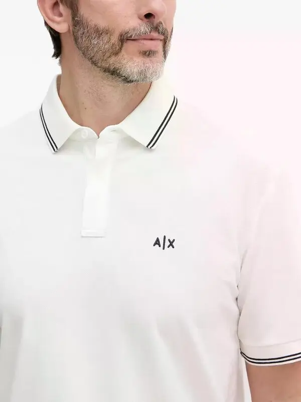 Armani Exchange Regular Fit Polo Shirt In Stretch Cotton Piqu