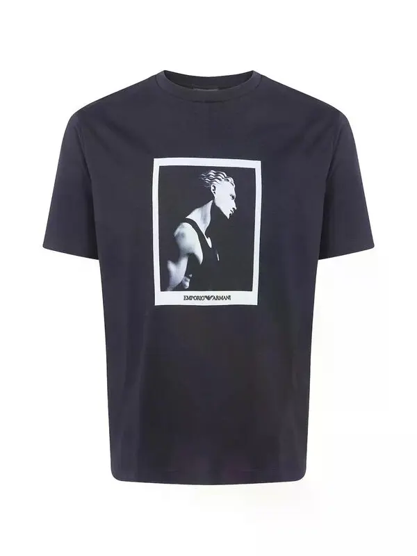 Emporio Armani Graphic-print T-shirt - Black