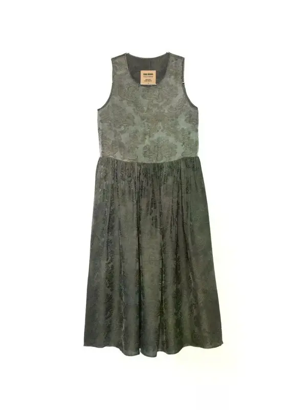UMA WANG Ardal Jacquard-pattern Midi Dress - Green