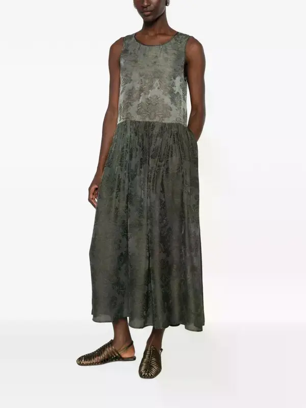 UMA WANG Ardal Jacquard-pattern Midi Dress