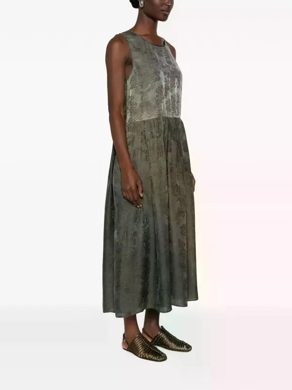 UMA WANG Ardal Jacquard-pattern Midi Dress