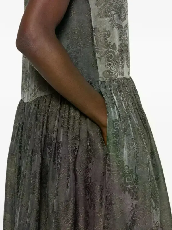 UMA WANG Ardal Jacquard-pattern Midi Dress