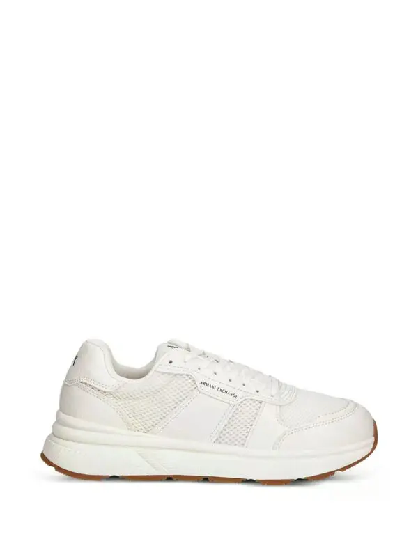 Armani Exchange Paneled Logo Sneakers - White