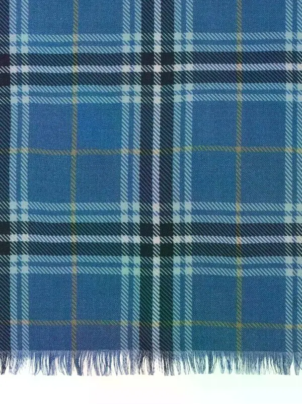 Eric Bompard Tartan Fringed Scarf