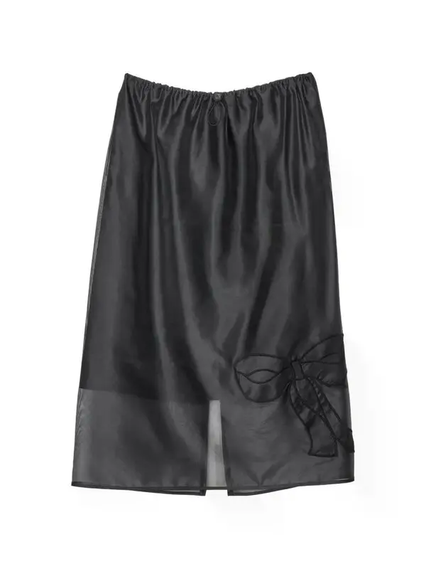 Cecilie Bahnsen Cbbria Bow-embroidered Skirt - Black
