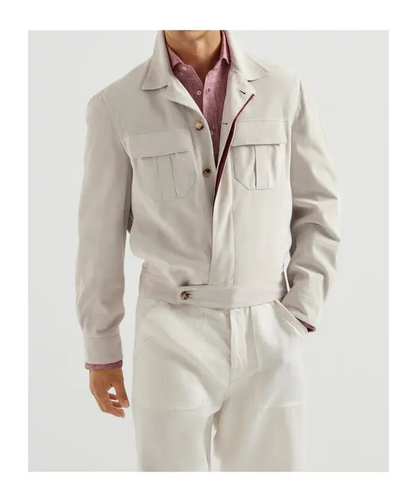 Brunello Cucinelli Butto Suede Jacket