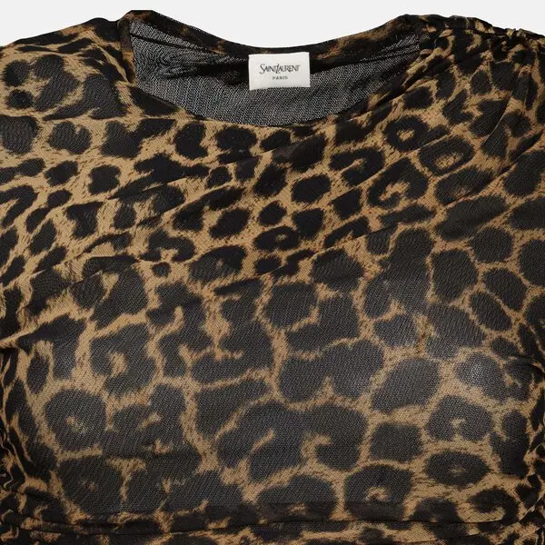 Saint Laurent Ruched Mini Dress
