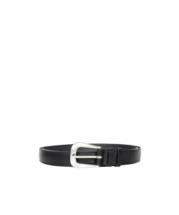 Orciani Soft Long Tip Belt With Silver Buckle