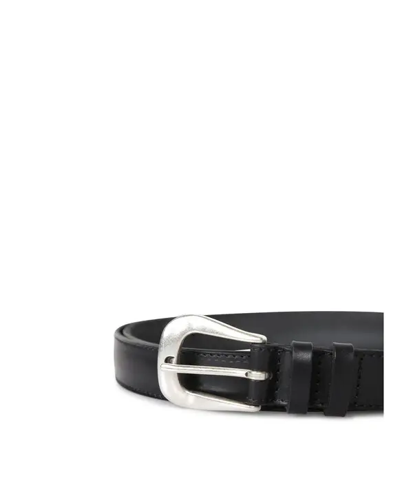 Orciani Soft Long Tip Belt With Silver Buckle
