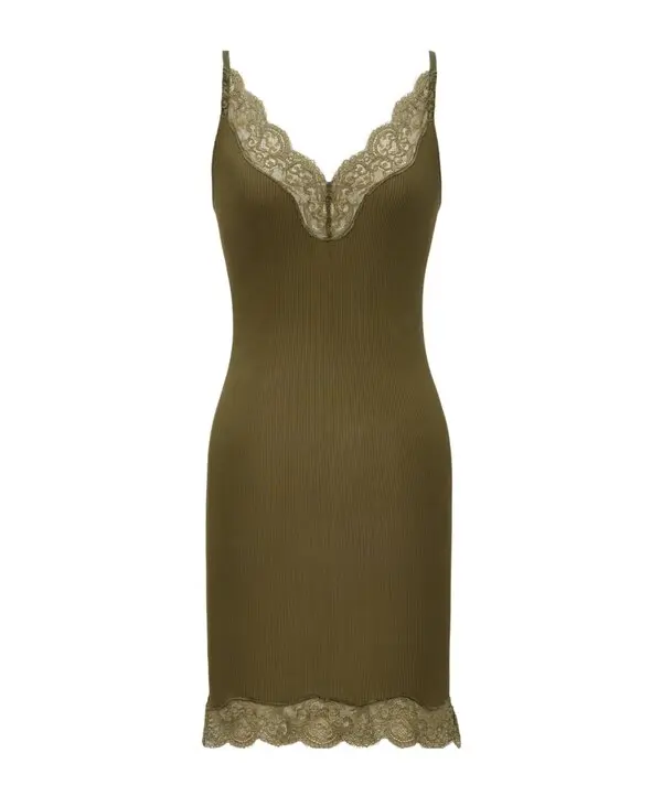 Saint Laurent Lace Suspender Skirt - Green