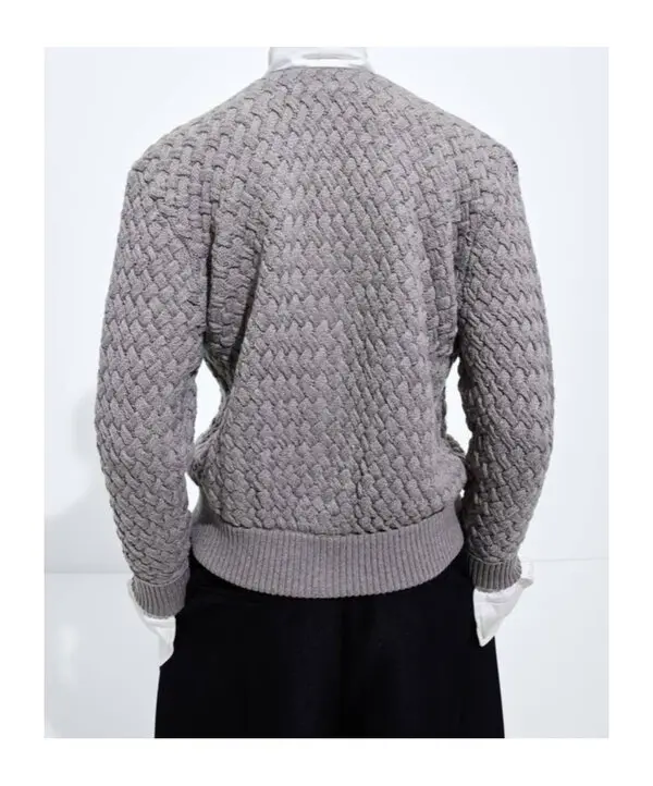 Bottega Veneta Intrecciato Wool Cardigan