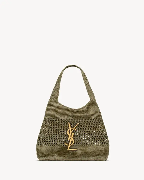 Saint Laurent Icare Raffia Medium Handbag