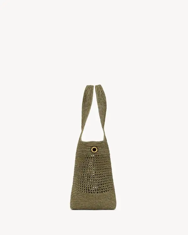 Saint Laurent Icare Raffia Medium Handbag