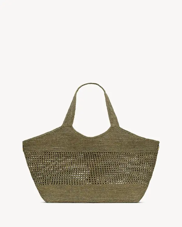 Saint Laurent Icare Raffia Medium Handbag