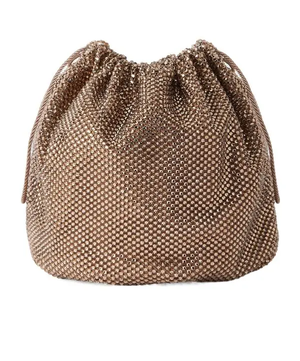 Saint Laurent Crystal-embellished Mesh Pouch