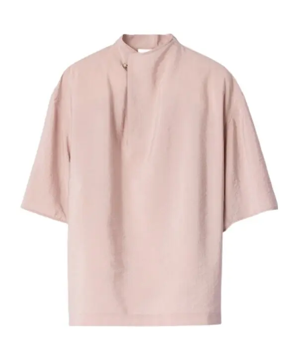 LEMAIRE Soft Collar Top In Dry Silk