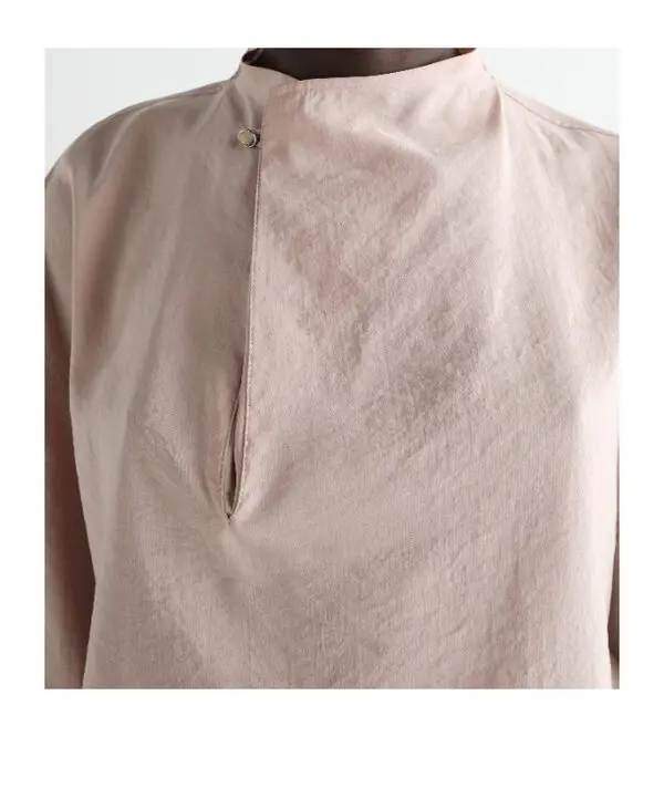 LEMAIRE Soft Collar Top In Dry Silk