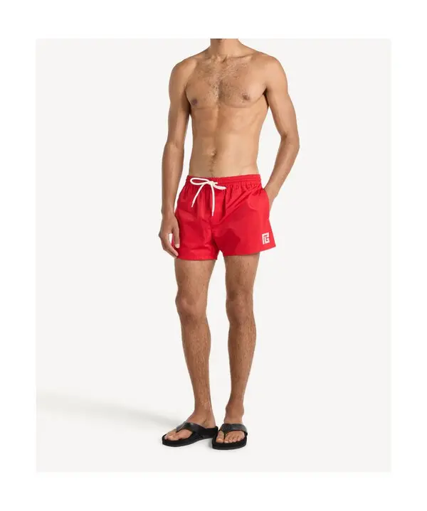 Balmain Pb Embroidered Swim Shorts