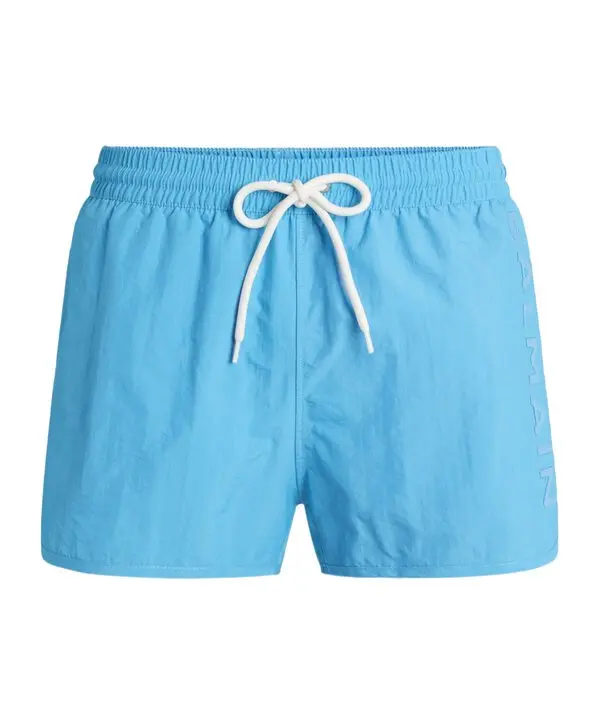 Balmain Embroidered Swim Shorts - Blue