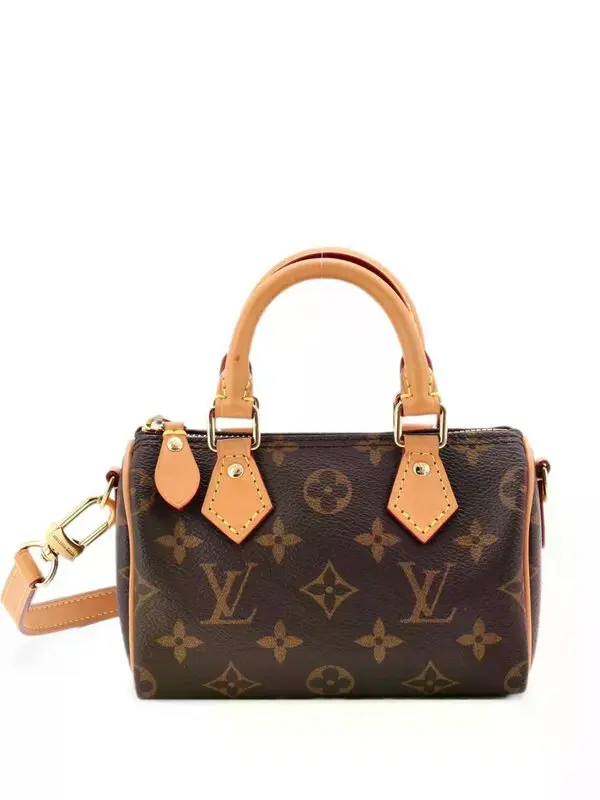 LOUIS VUITTON Speedy Bandouliere Nm Bag Monogram Canvas Nano Crossbody Bag - Brown