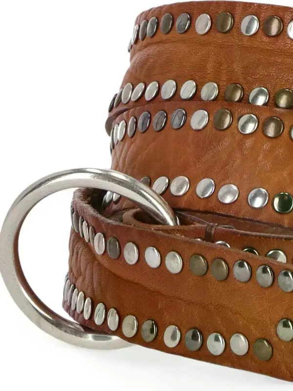 POST & CO Stud-embellished Leather Belt