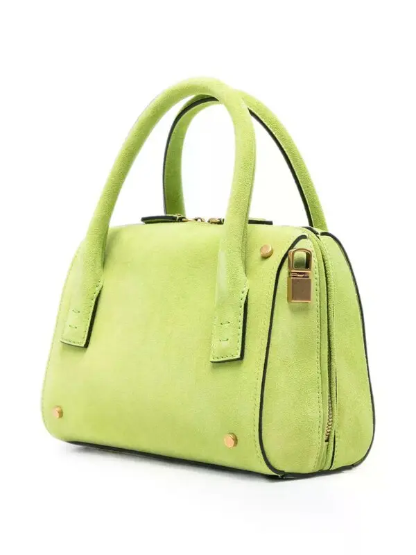 Versace Small Medusa Head Suede Tote Bag - Green