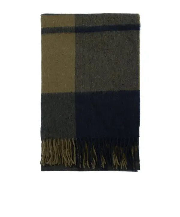 Barbour Tartan-check Fringed Scarf