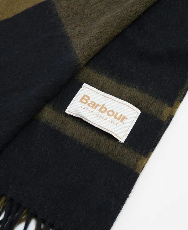 Barbour Tartan-check Fringed Scarf