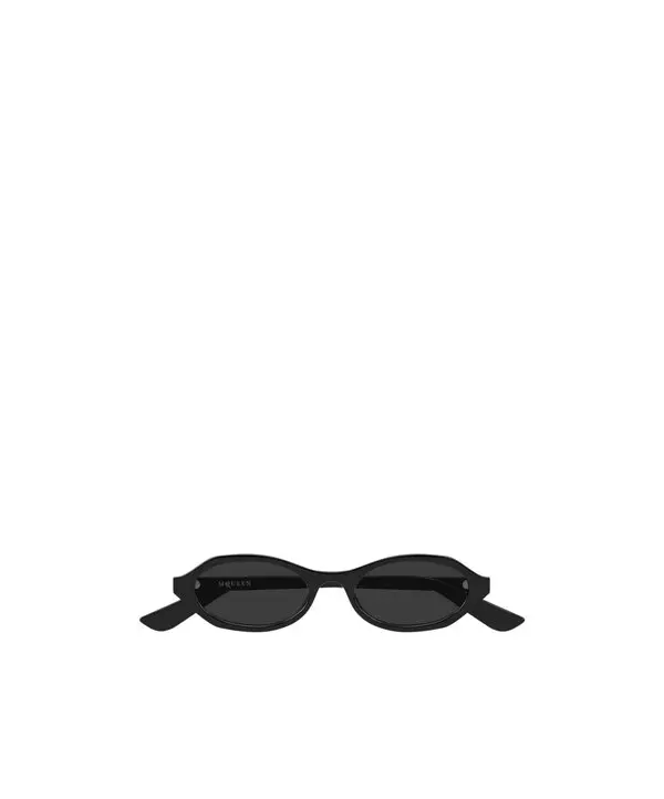 Alexander McQueen Oval Frame Sunglasses - Black