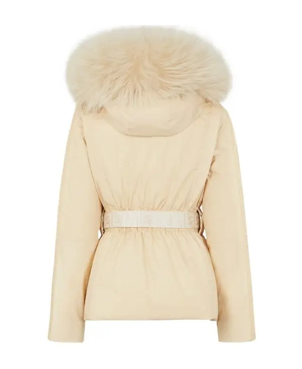 Fendi Reversible Ski Jacket With Fur Trimmed Hood And Ff Print
