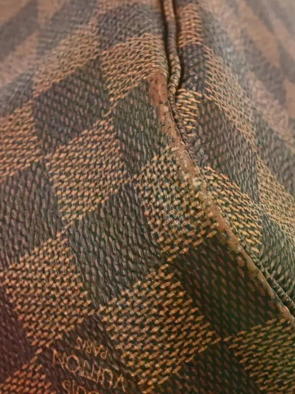 LOUIS VUITTON 2015 Mm Neverfull Damier Ebene Tote Bag - Brown