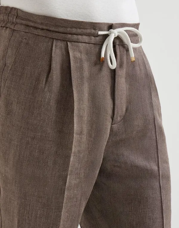 Brunello Cucinelli Drawstring Trousers - Brown