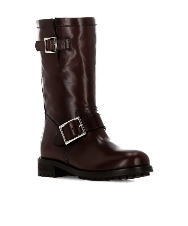 JIMMY CHOO Round-toe Ankle Boots