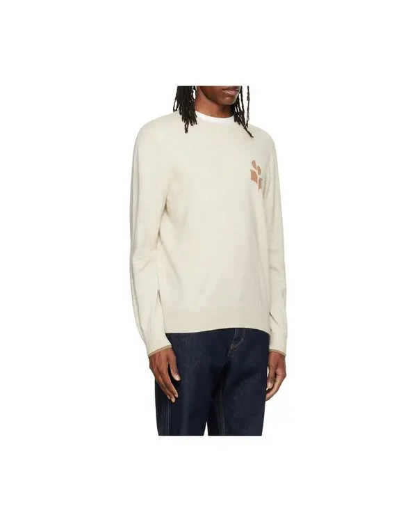 Isabel Marant Étoile Antea Sweater With 'im' Intarsia Logo - Light Gray-camel