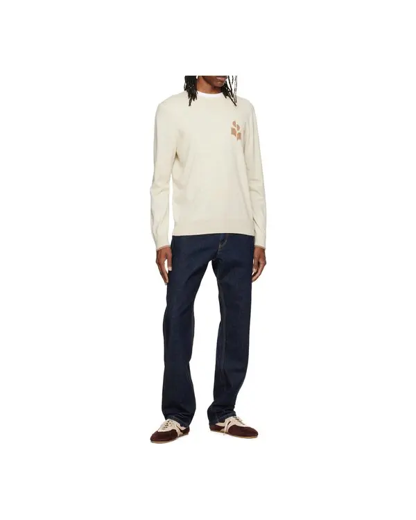 Isabel Marant Étoile Antea Sweater With 'im' Intarsia Logo - Light Gray-camel