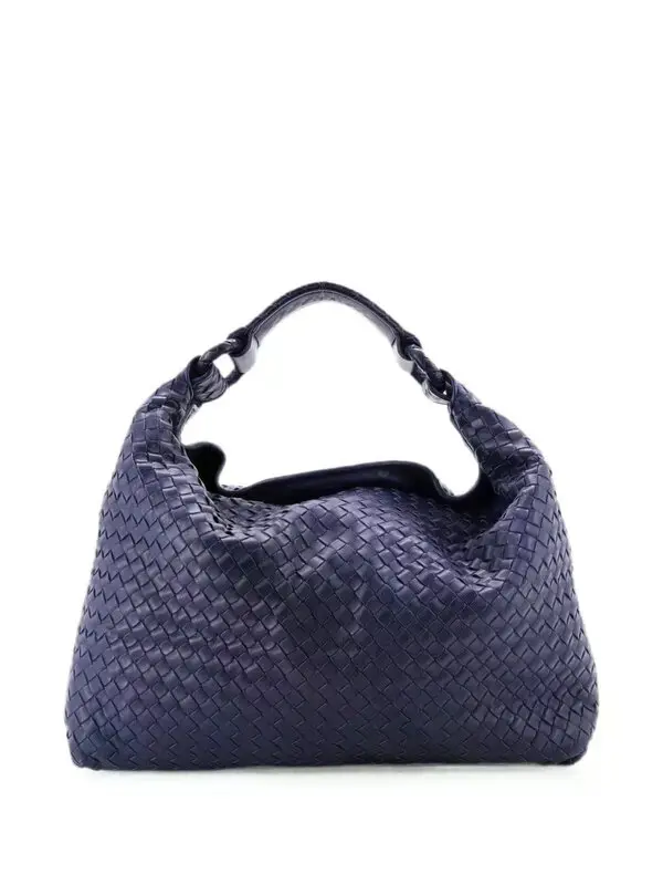 Bottega Veneta Sloane Intrecciato Nappa Medium Hobo Bag - Blue