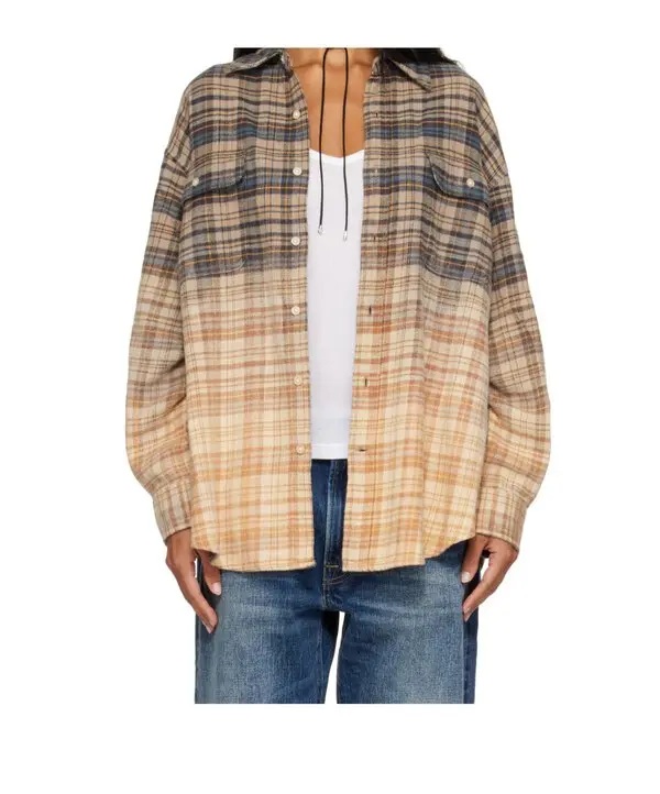 R13 Checkerboard Long-sleeved Shirt