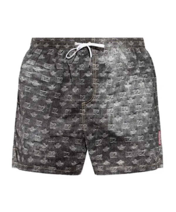 Dsquared2 Printed Swim Trunks - Grey