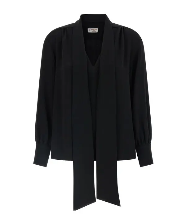 Alberto Biani Lavallière Neck Blouse